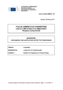 VAT Implications of Transfer Pricing - Marcus Ward Consultancy Ltd